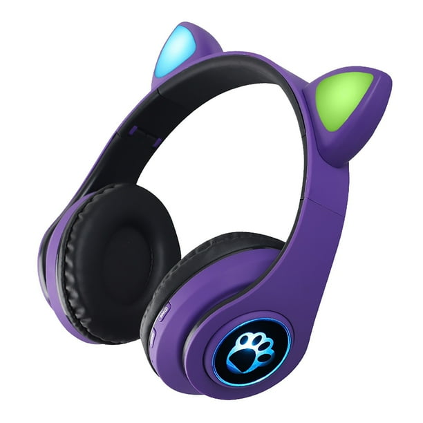 Cat Ear Wireless 5.0 Luminous Computer Gaming Headset Bluetooth Headset ...