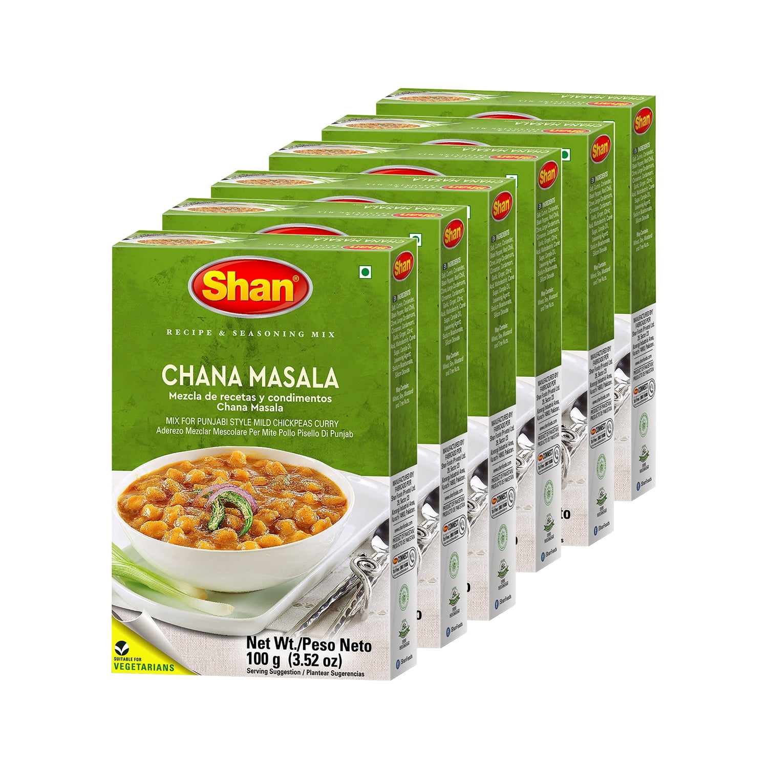 Click here for Shan Chana Masala Premium  100g (Pack Of 6) prices