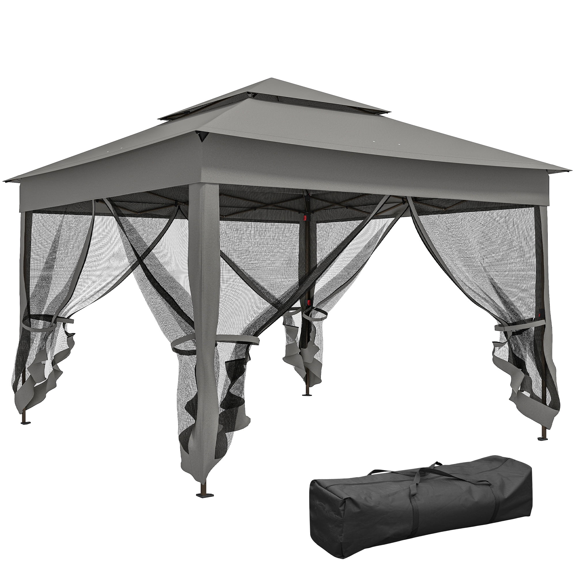 Click here for Outsunny 11x11 Pop Up Canopy 2-Tier Soft Top Gazeb... prices