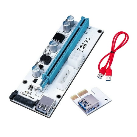 PCI-E Riser Board 6-pin Interface 1x to 6-pin PCI-E extender 16x ...