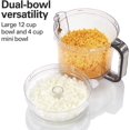 Big Mouth Duo Plus 12 Cup Food Processor & Vegetable Chopper with ...