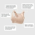 Delimira Womens Front Closure Posture Wireless Back Support Full