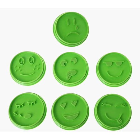 - Smiley Emoji Faces Cookie Molds Cutters Stamper 7Pcs 3D Round Baking ...