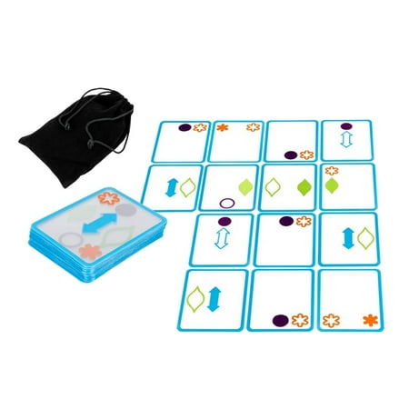 Montessori Overlap Card Game Swish Toy Set for Games Interaction Blue ...