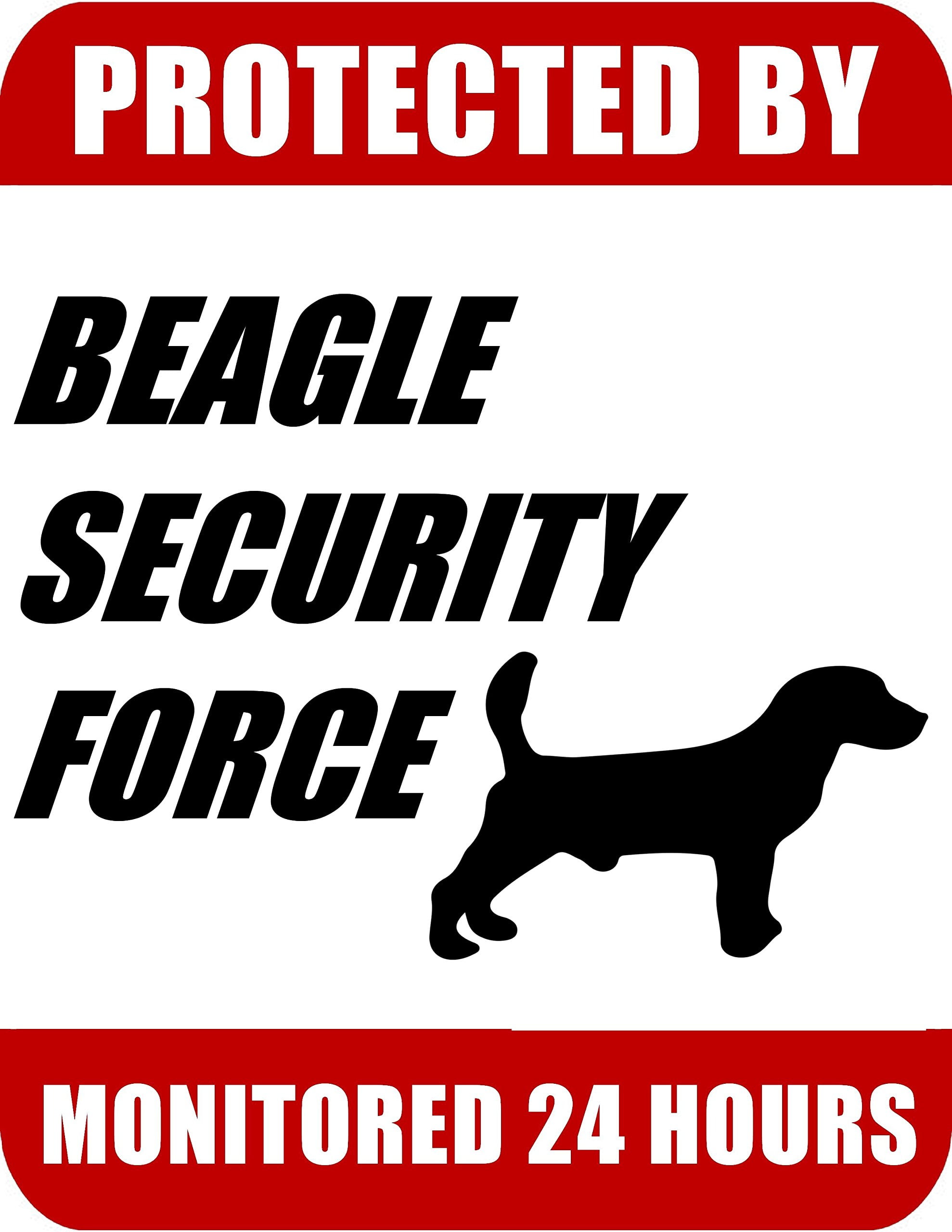 PCSCP Protected By Beagle Security Force Monitored 24 Hours 9 inch x 11 ...