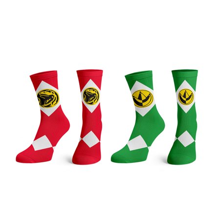 Power Rangers Red Green Power Ranger Symbols 2 Pack Socks | Walmart Canada