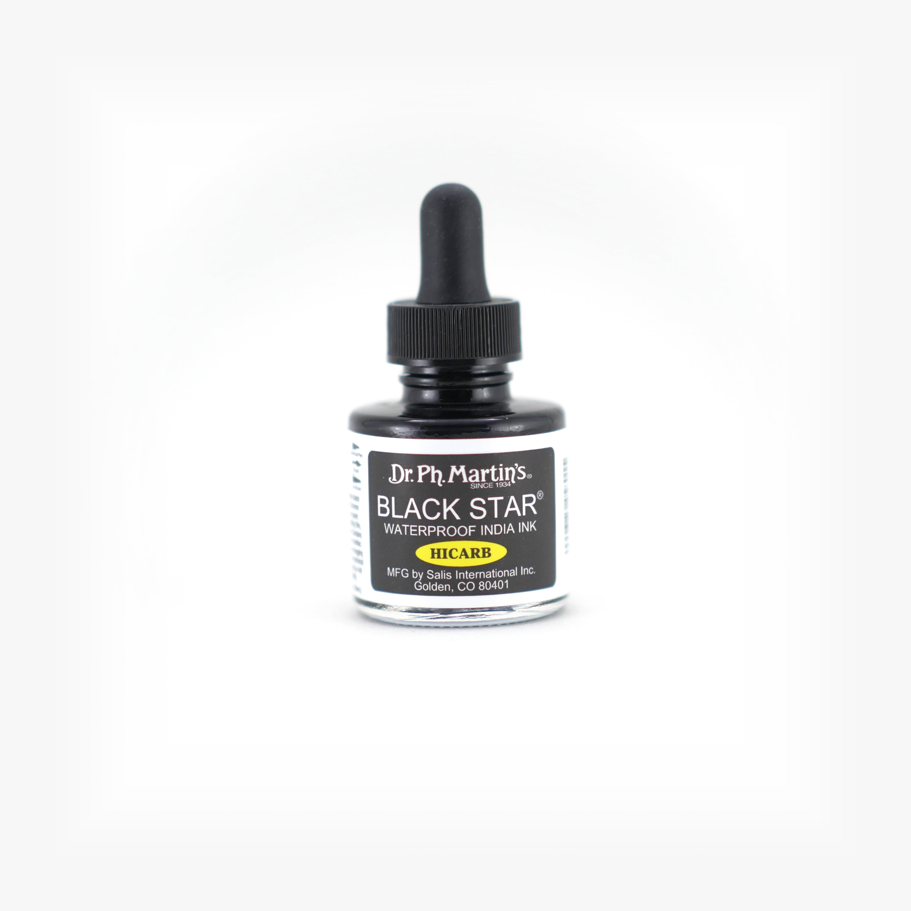 Dr. Ph. Martin's Black Star India Ink, 1.0 oz, Black (Hi-Carb ...