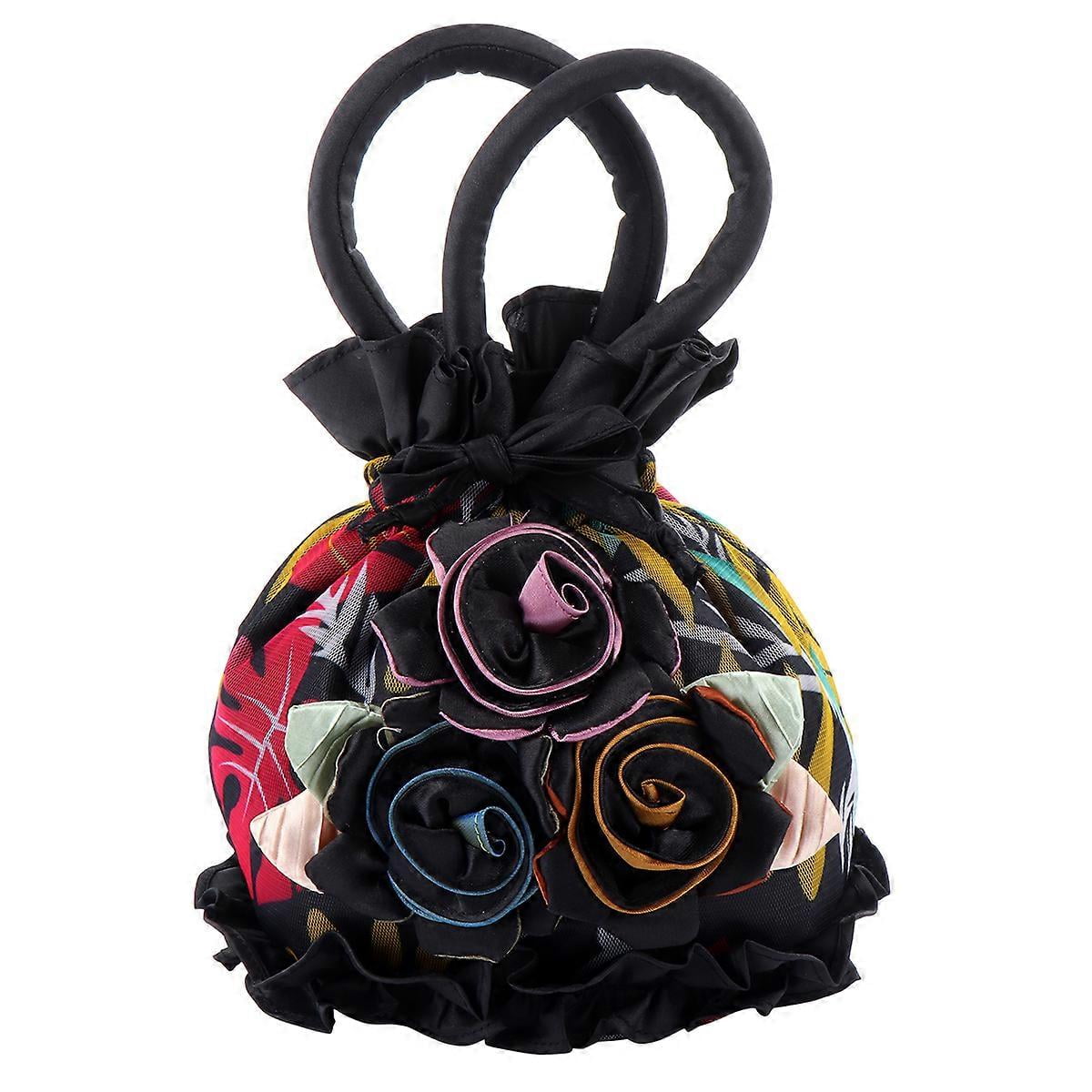 1pc Lace Flower Shape Evening Tote Bag Evening Handbad Bucket Bag for ...