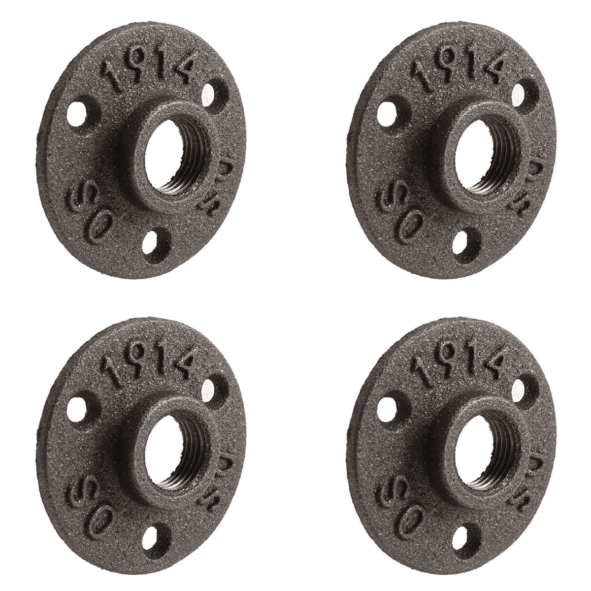 Click here for Unbranded 4pcs 1/2 Inch Black Cast Iron Pipe Fitti... prices