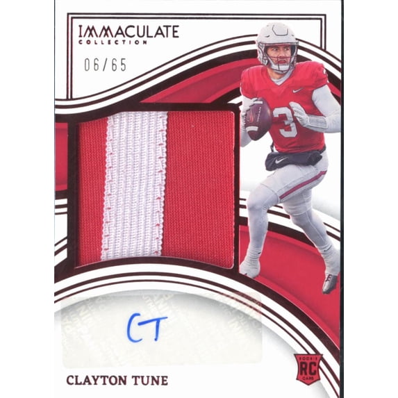 2023 Panini Immaculate Collection Collegiate Clayton Tune #51 /65 Patch ...