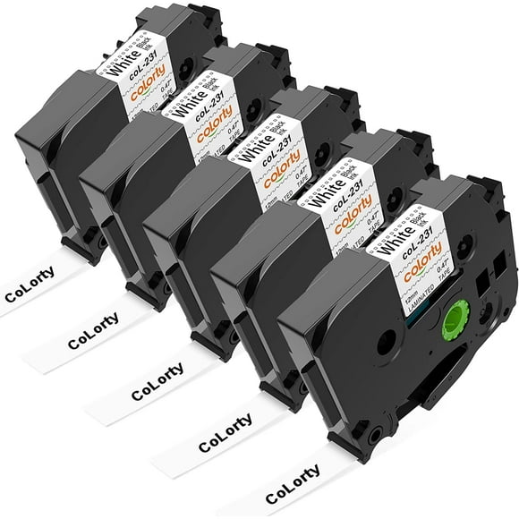 12mm 47 Laminated White Tz Tape