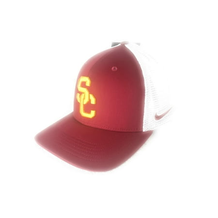 Nike USC Trojans White AeroBill Classic 99 Mesh Back Performance Flex ...