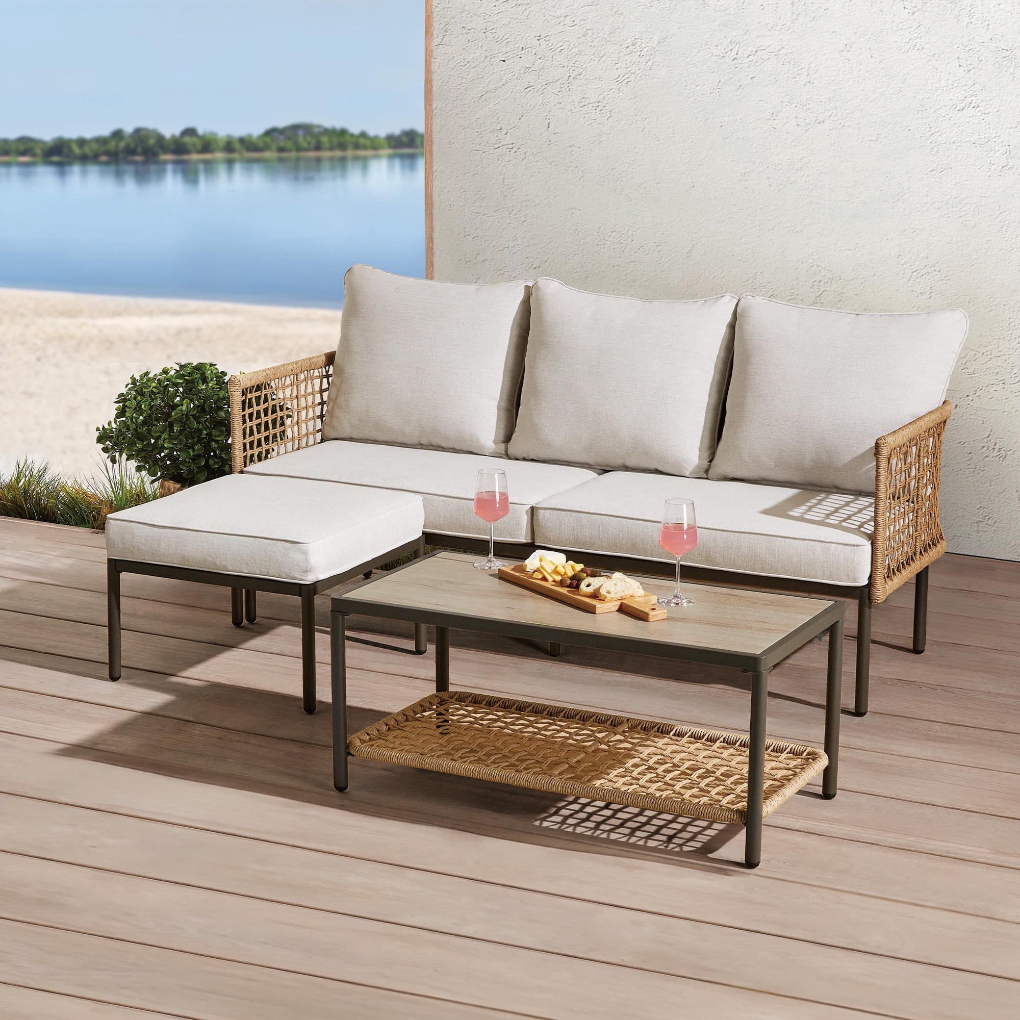 Click here for Hometrends Lasso 3-Piece Steel Outdoor Sectional S... prices