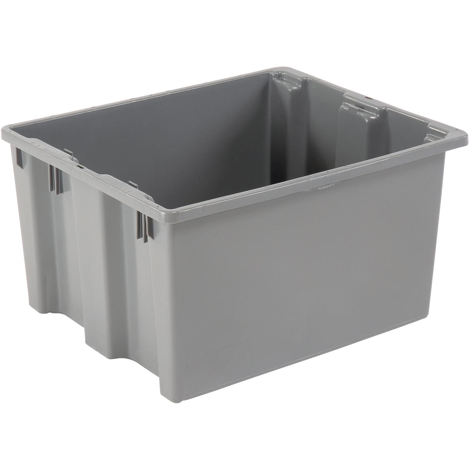 LEWISBins Polyethylene Container SN2420-13, 24"L x 20"W x 13"H, Gray ...