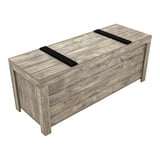 Furniture of America Scandi Wood Hidden Storage Bench in Weathered Oak ...