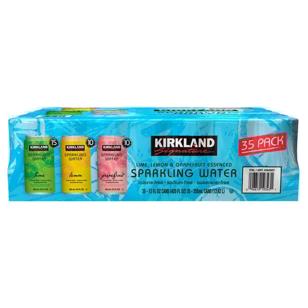 Kirkland Signature Natural Flavored Sparkling Water, Healthy Fizzy Variety 24 Pack, Perfect ...