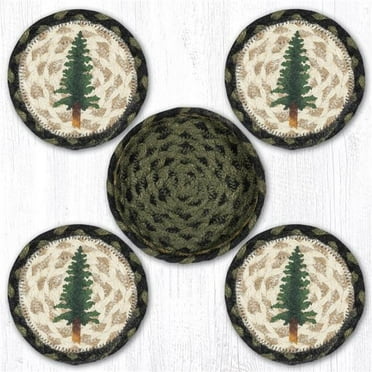 Inusitus Set of 4 Round Coasters - Rug Table Drink Holders - Oriental ...