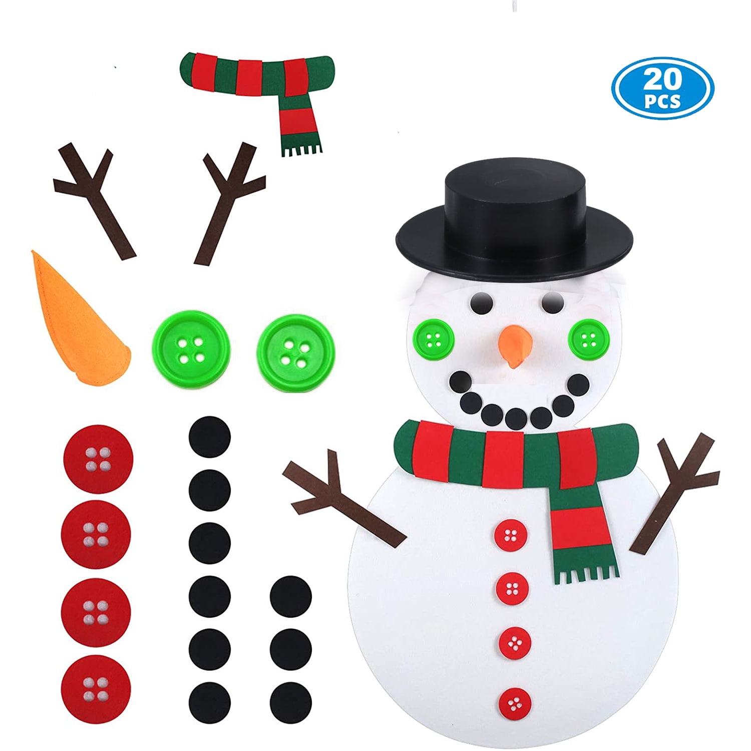 Build Yourself Snowman Kit - Mini Snowman Making Christmas DIY Craft ...