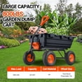 800 LBS Poly Garden Dump Cart, Heavy-Duty Wheelbarrow with 10 in Tires ...