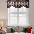 Rugby Texture Tie Up Valance Curtains Usa Sport Adjustable Light ...