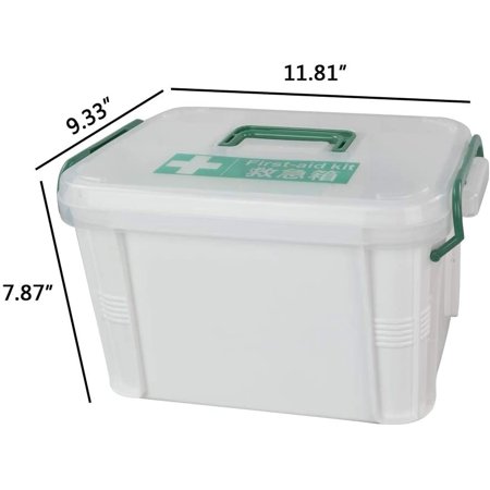 White Plastic Medicine First Aid Storage Box, Family Emergency Kit ...