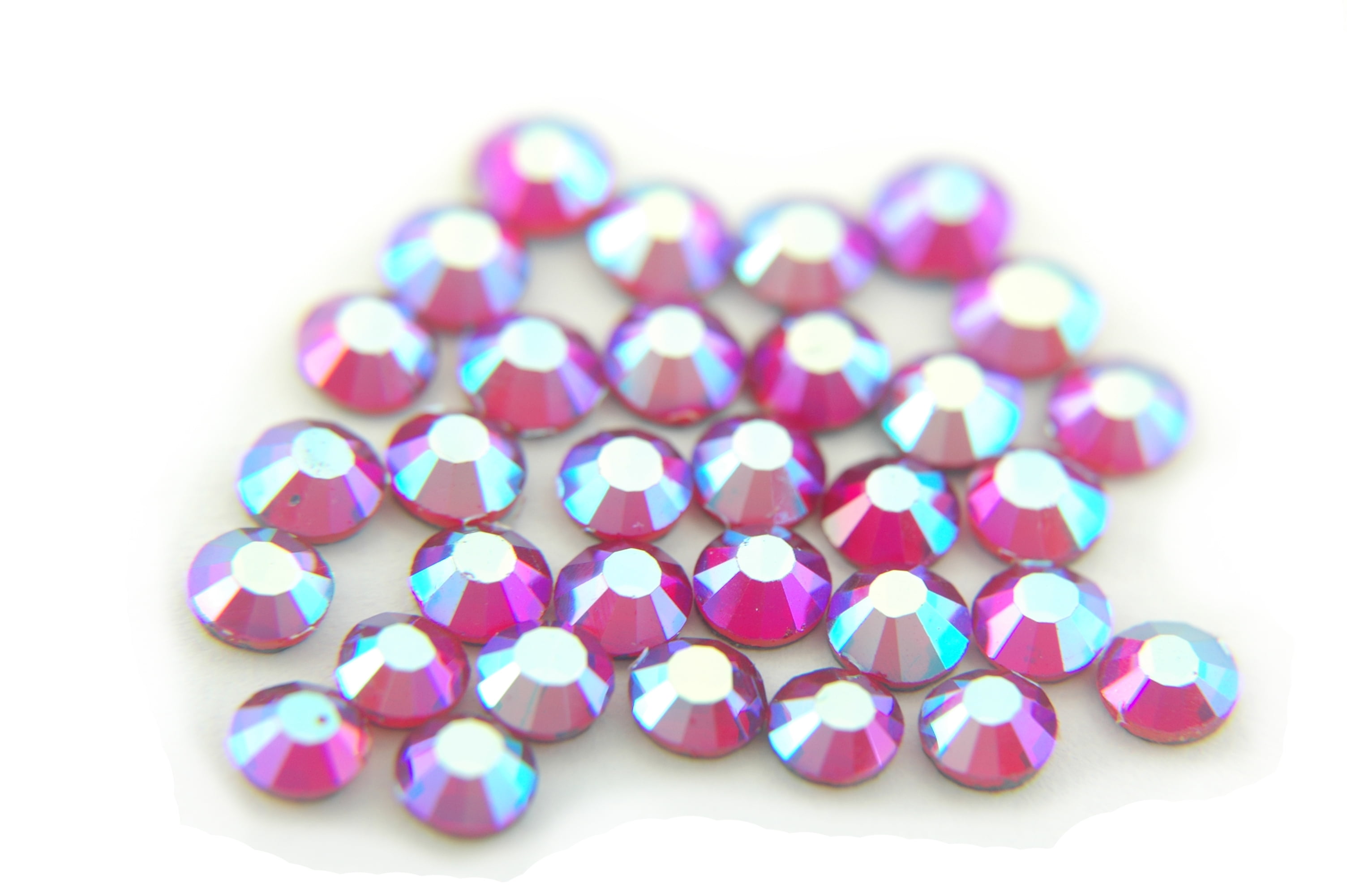 Machine Cut Hot Fix Rhinestones by Threadart SS10 (3mm) Siam AB 10 ...