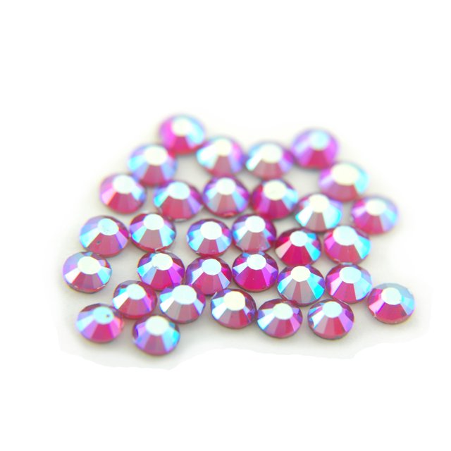 Machine Cut Hot Fix Rhinestones by Threadart SS10 (3mm) Siam AB 10 ...