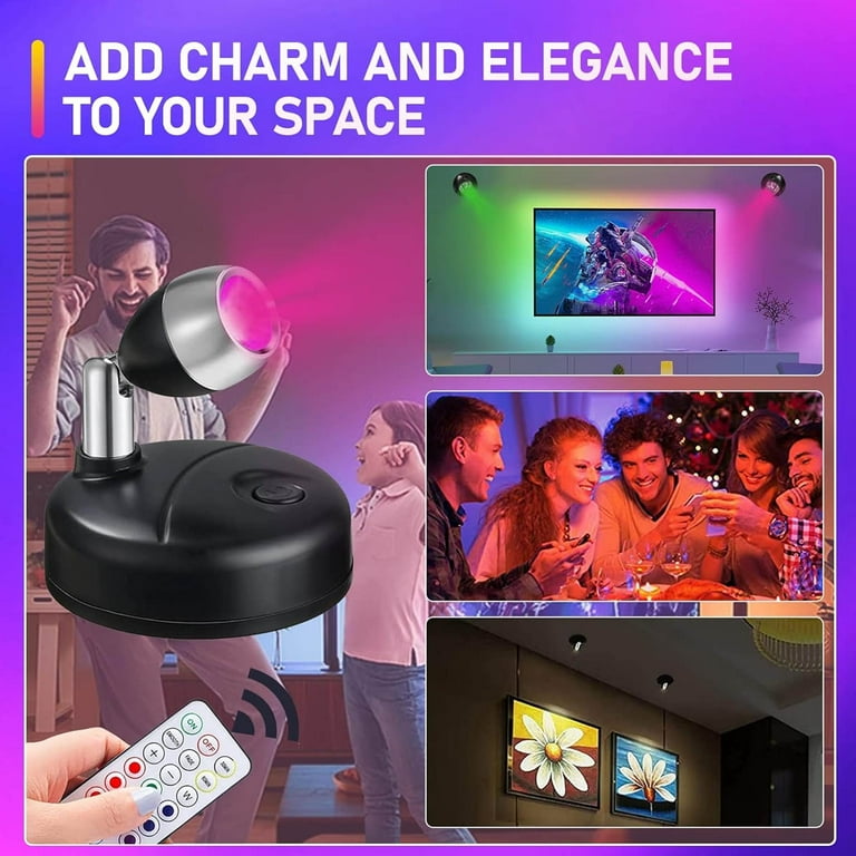 Battery Operated Led Indoor Spot Lighting Wireless LED Spotlight