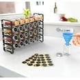 Fuleadture Seasoning Rack, Spice Rack Organizer，With 24 Glass Bottles ...