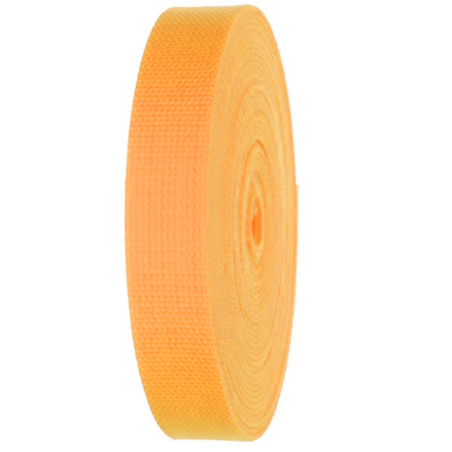 Solid Neon Orange Heavy Canvas Webbing Roll 1.25" Width Durable Strap ...