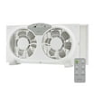"Shinic 9"" Dual Twin Window Fan, 3-Speed, with Bug Screen, Adjustable ...