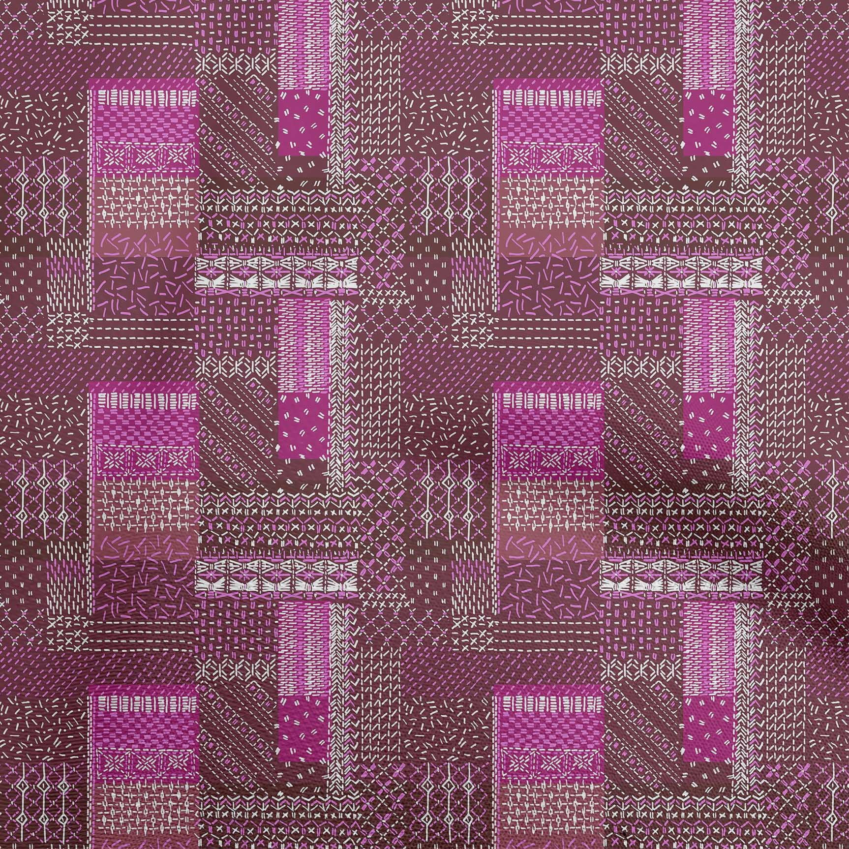 oneOone Cotton Poplin Maroon Fabric Patchwork Diy Clothing Quilting ...