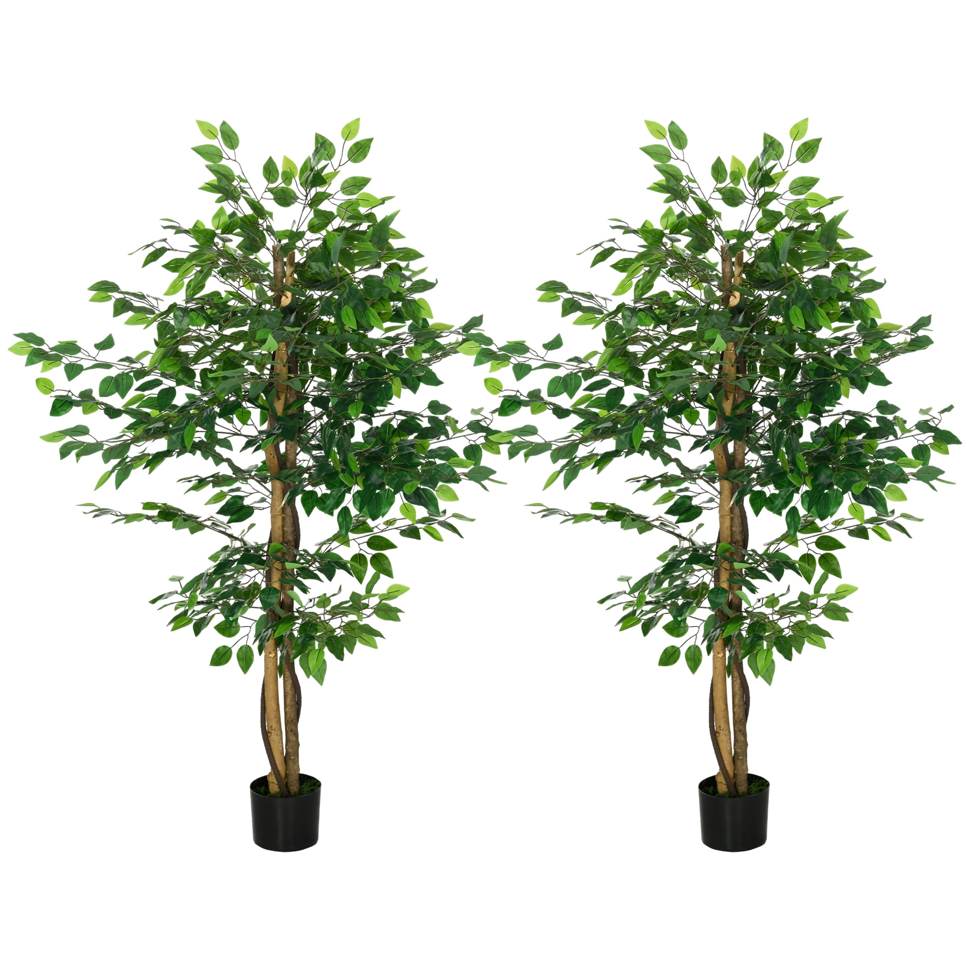 Click here for Homcom 2 Piece 5ft Artificial Trees Ficus For Indo... prices