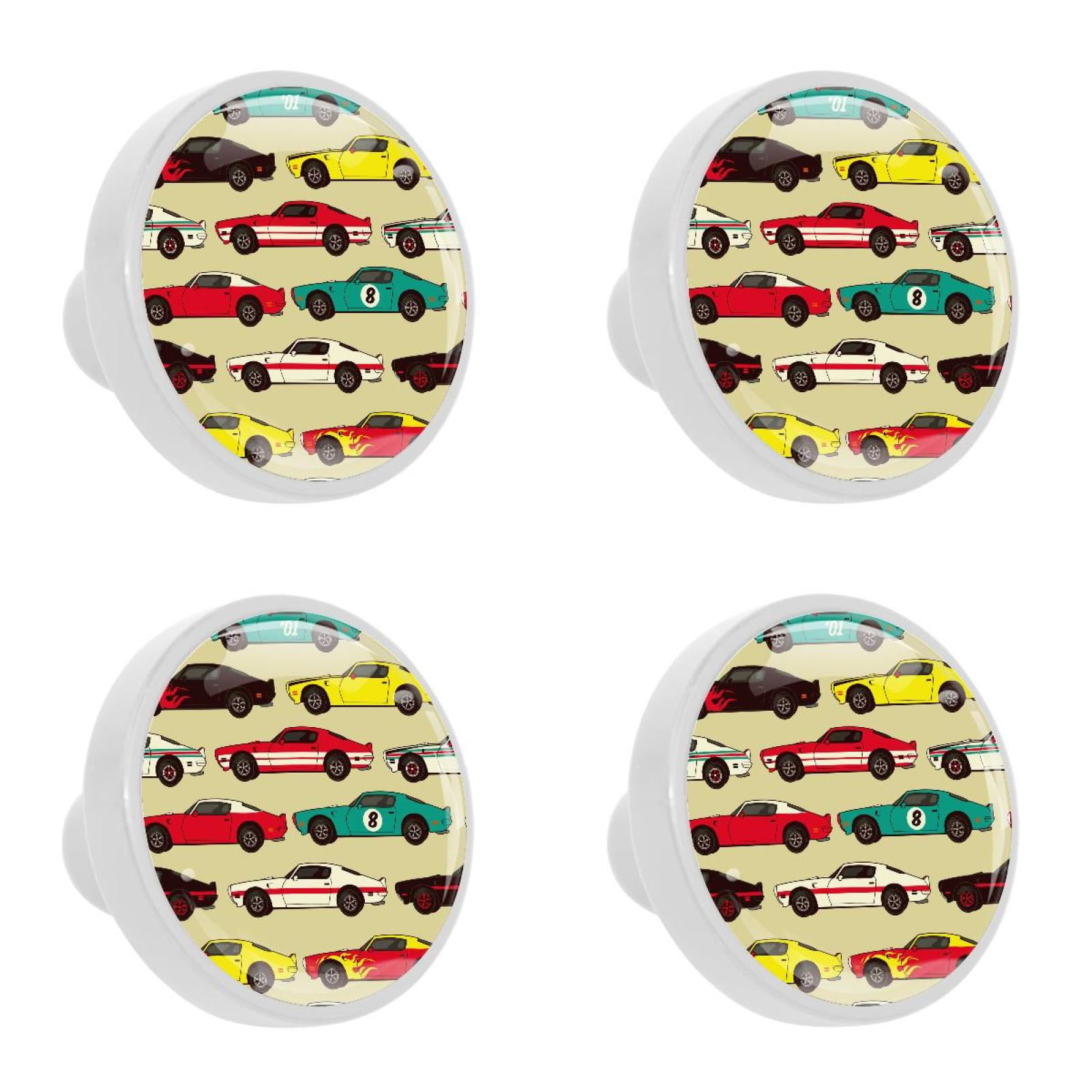 4 Pcs Cars Knobs for Kitchen Cabinet Cupboard Dresser Bookcase Drawer ...