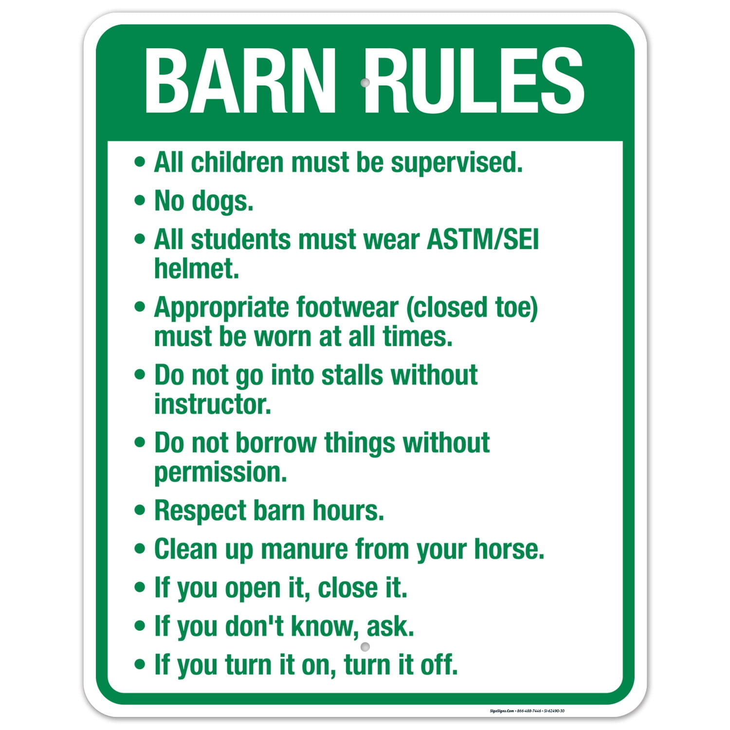 Barn Rules Sign, - Walmart.com