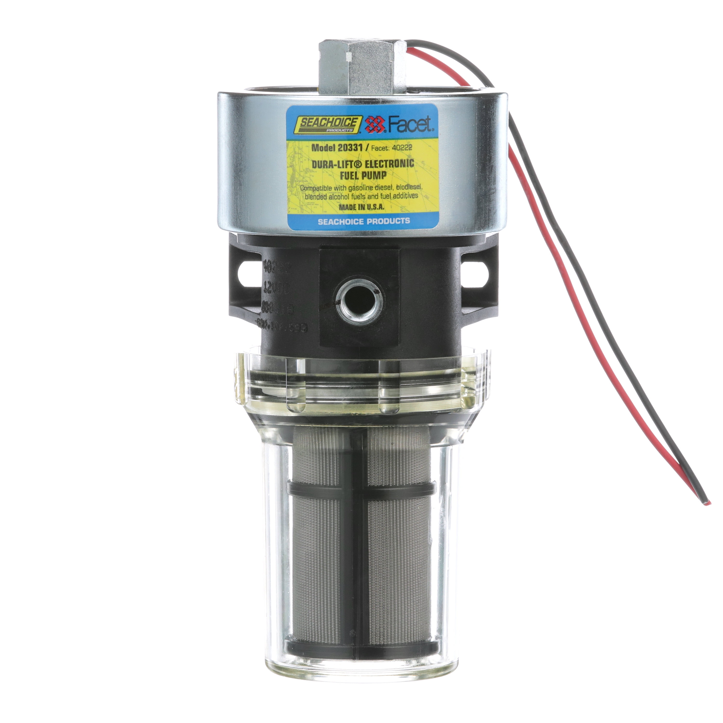 Seachoice 20331 12V Dura-Lift Electronic Fuel Pump, 11.5-9 PSI, 33 GPH ...
