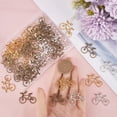 1 Box 60Pcs 3 Colors Bike Charms Bulk Bicycle Charm Silver Biking Wheel ...