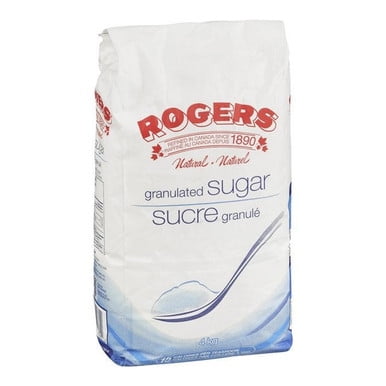 Rogers Fine Granulated White Sugar, 4kg Bag – Pure Cane Sugar for ...