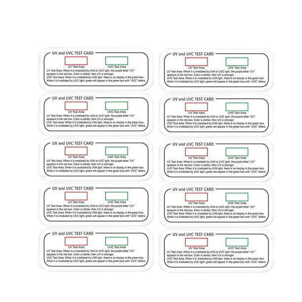 10 Pieces , Test Device, Photochromic Intensity Test PVC, Indicator ...