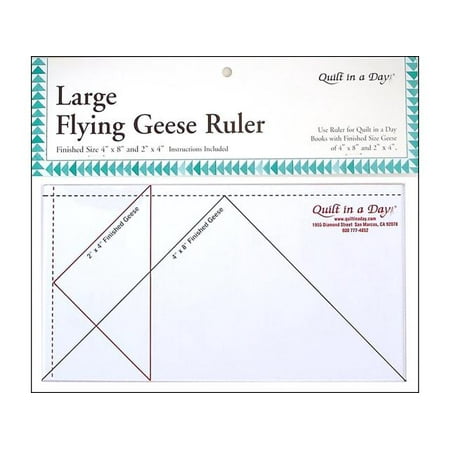 Quilt In A Day Ruler Large Flying Geese 4"x 8" - Walmart.com