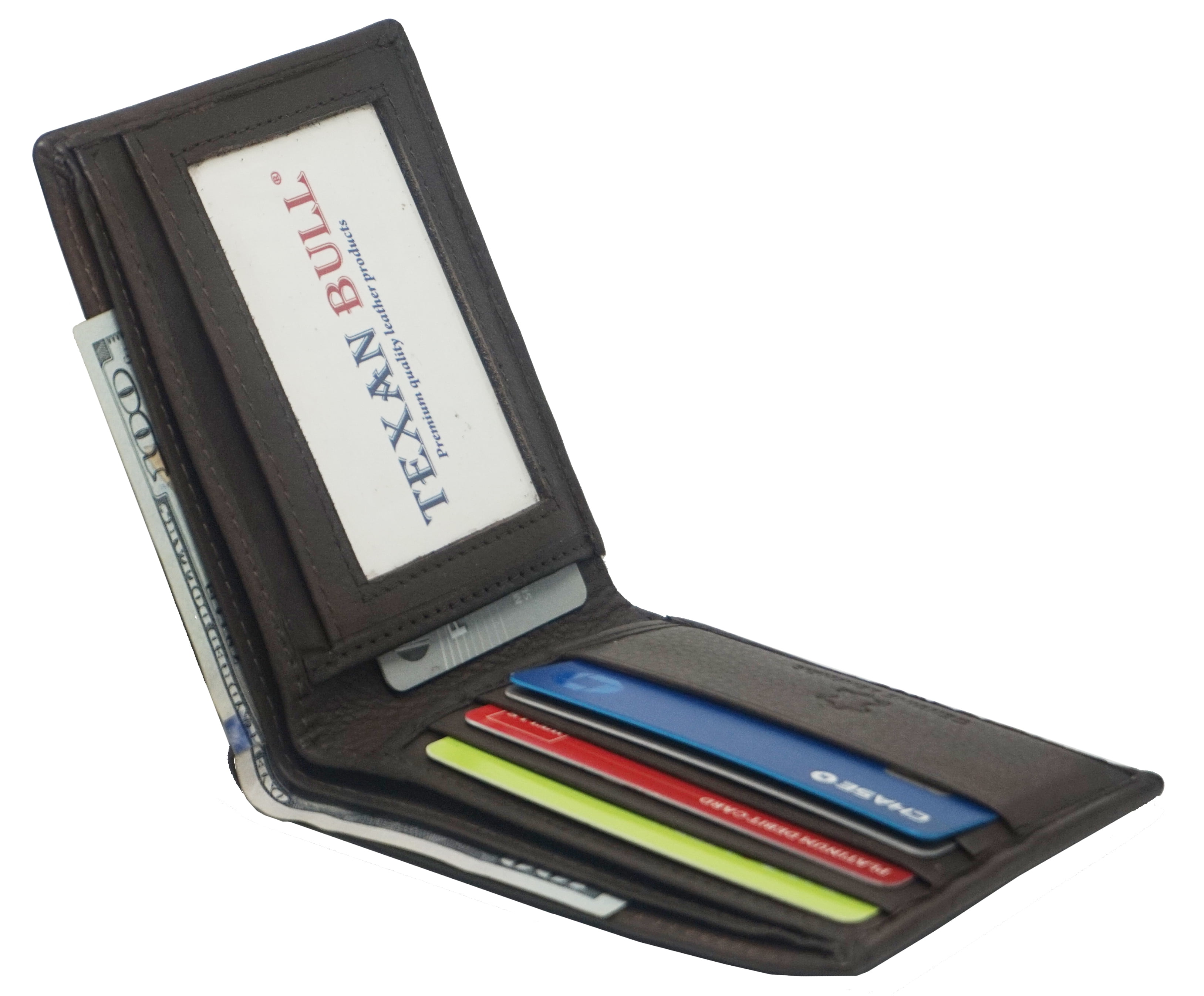 Wallet for Men-Genuine Leather RFID Blocking Bifold Wallet With ID ...