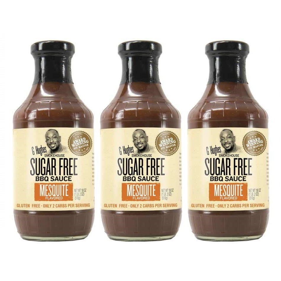 G Hughes' Smokehouse Sugar-Free BBQ Sauce - Mesquite Flavored Size: 3 Bottles - Walmart.com