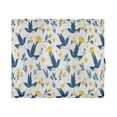 Blue Hummingbirds Pattern Door Curtain Sheer Privacy Light Filtering ...