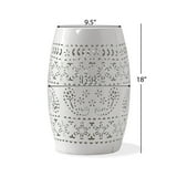 Bobby Outdoor Indoor/Outdoor Metal 12 Inch Side Table, White - Walmart.com