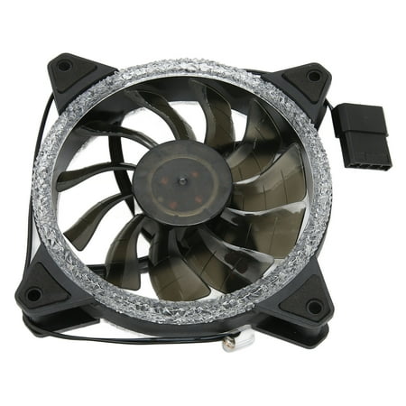 Computer Cooling Fan, Double RGB Circles PC Case Fans Stable High ...