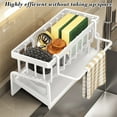 Compact Sink-Side Sponge Holder with Dishcloth Rack for Countertop ...