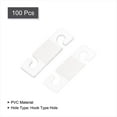 Uxcell Clear Self Adhesive Hang Tab Hook, 23x37mm Plastic Display ...