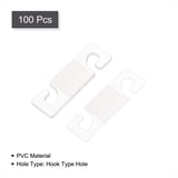 Uxcell Clear Self Adhesive Hang Tab Hook, 23x37mm Plastic Display ...