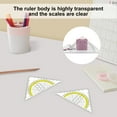 10Pcs Set Square with 180 Degrees Protractor Multifunction Geometry Set Square Angles-Measuring ...