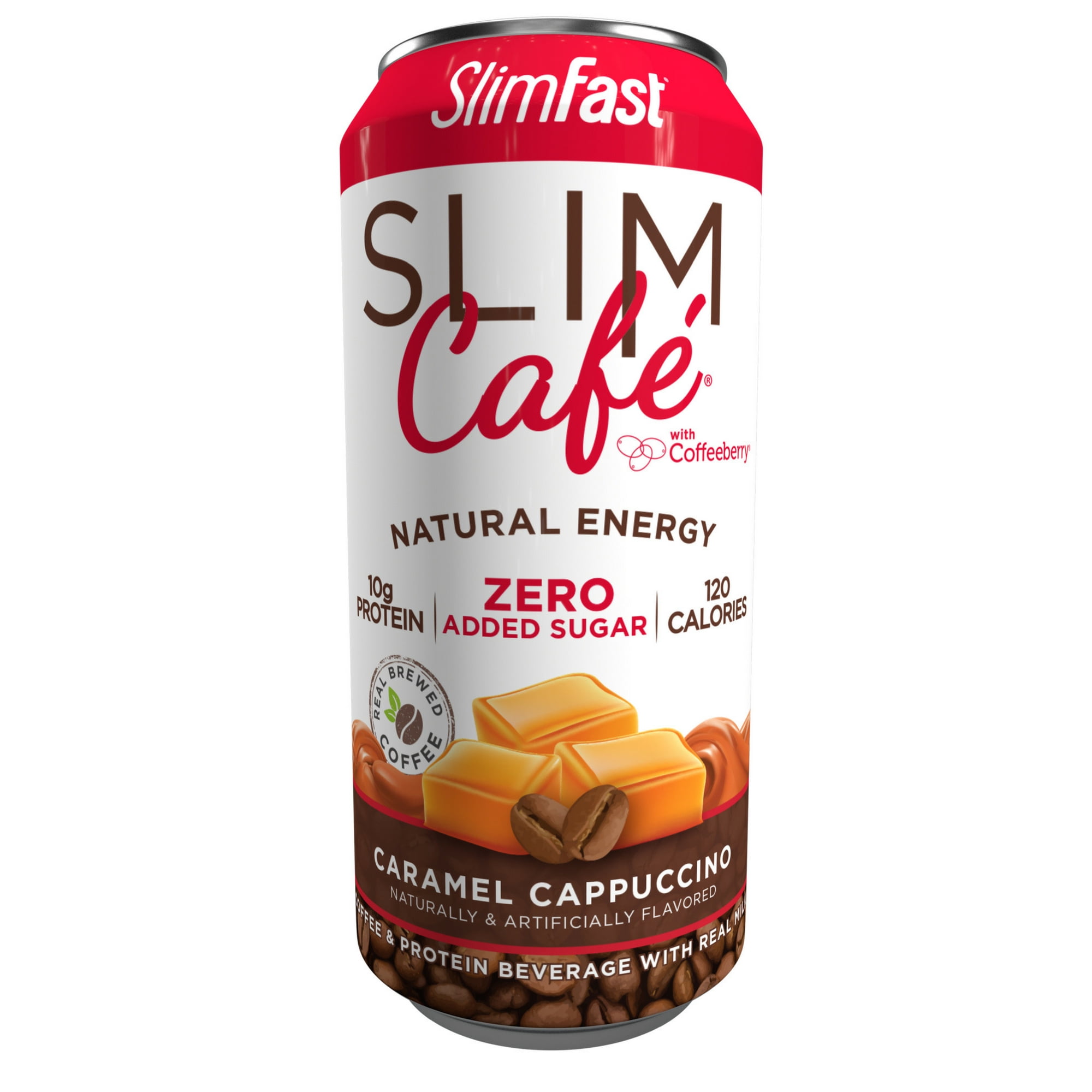 Slim Fast Slim Cafe Natural Energy Caramel Cappuccino Flavor Brewed ...